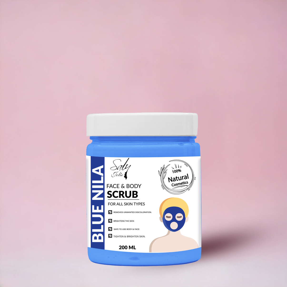 Luxurious Blue Nila Scrub with apricot seeds 100% Natural Deep Skin Cl ...